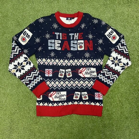 Miller Lite | Sweaters | Miller Lite Tis The Season Ugly Christmas ...